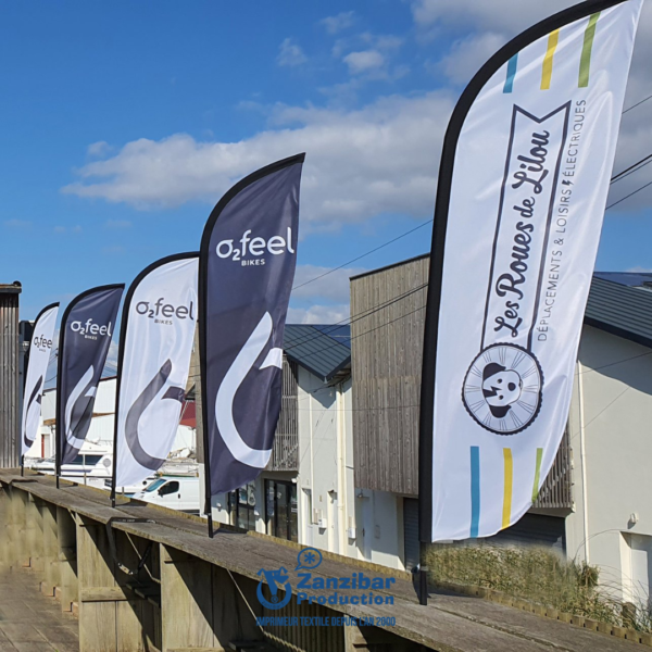 Oriflamme publicitaire personnalisé : Création drapeau publicitaire à ...